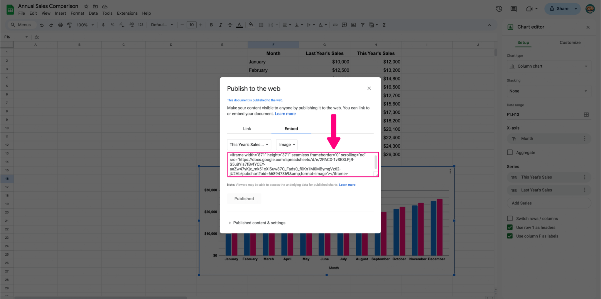 Google Sheet Chart Guide | Retriever Digital Signage